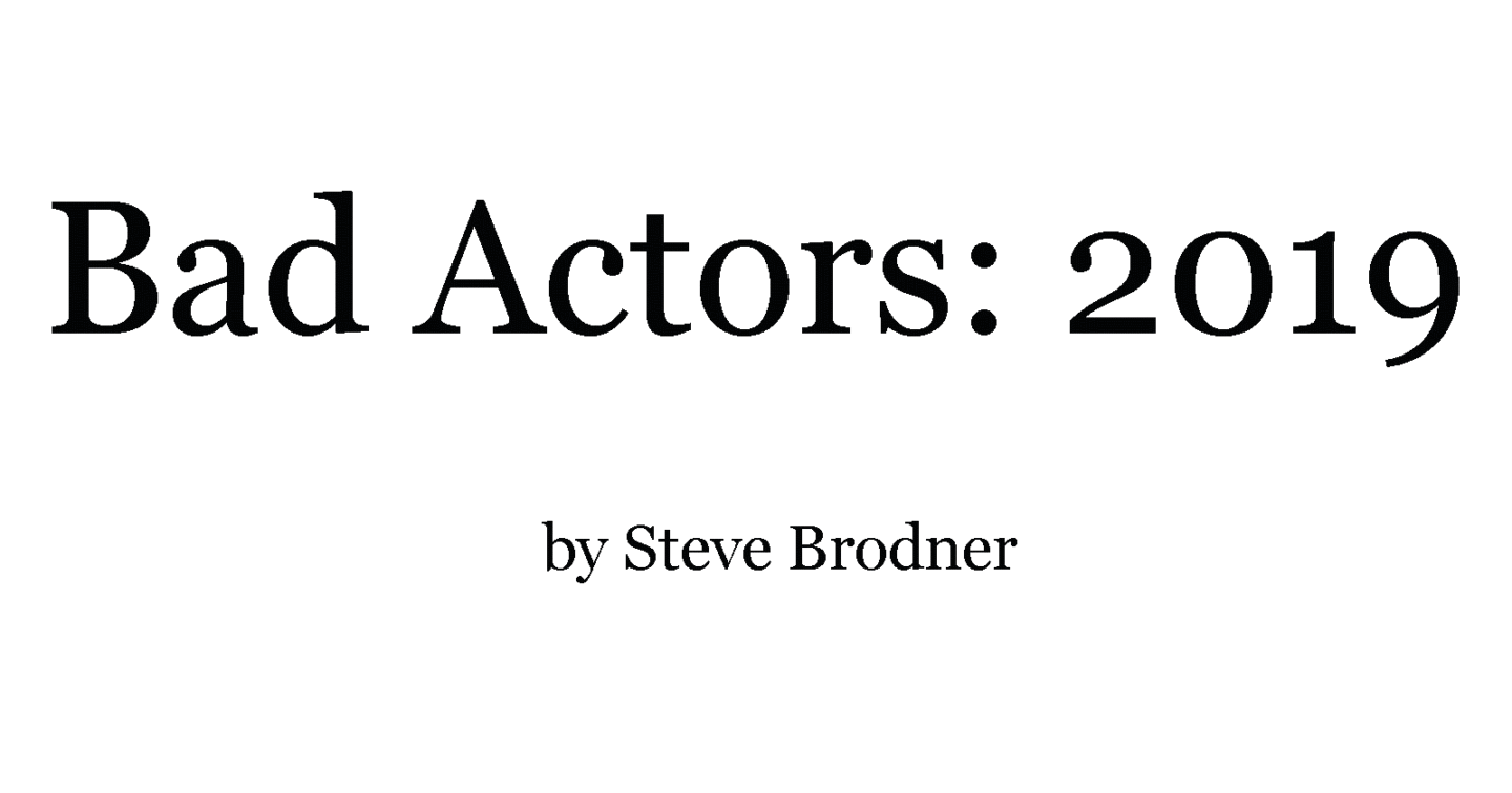 Bad Actors 2019 The Nation